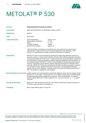 METOLAT® P 530 | Münzing Chemie