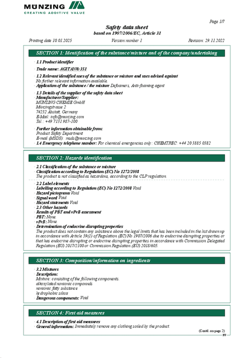 AGITAN® 351 | Münzing Chemie