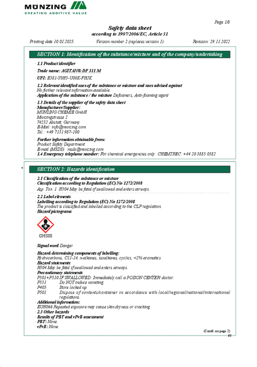 AGITAN® DF 311 M | Münzing Chemie