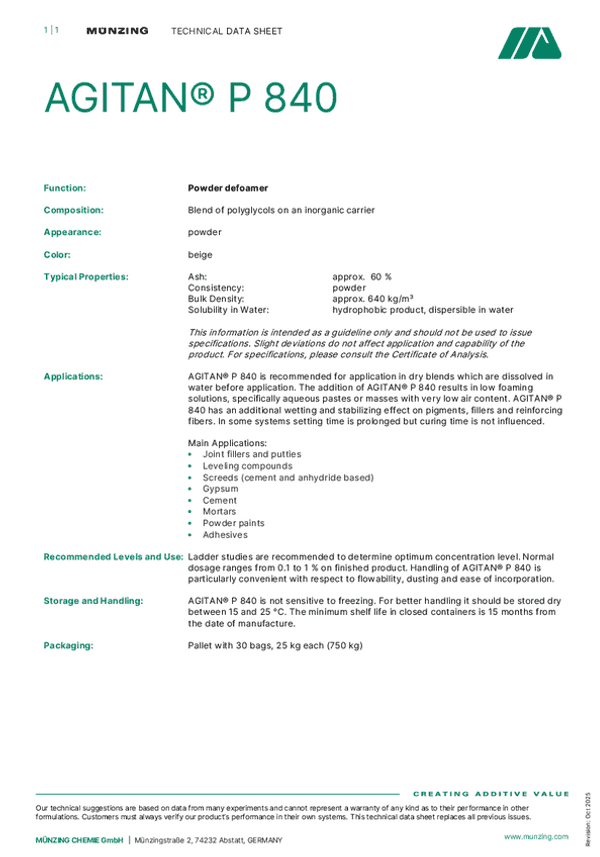 AGITAN® P 840 | Münzing Chemie
