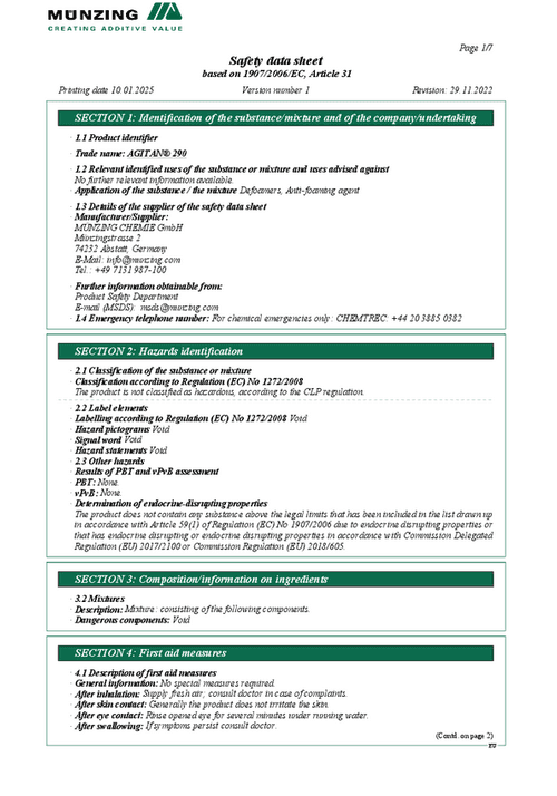 AGITAN® 290 | Münzing Chemie