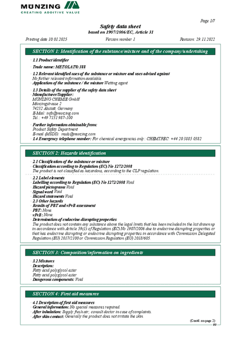 METOLAT® 388 | Münzing Chemie