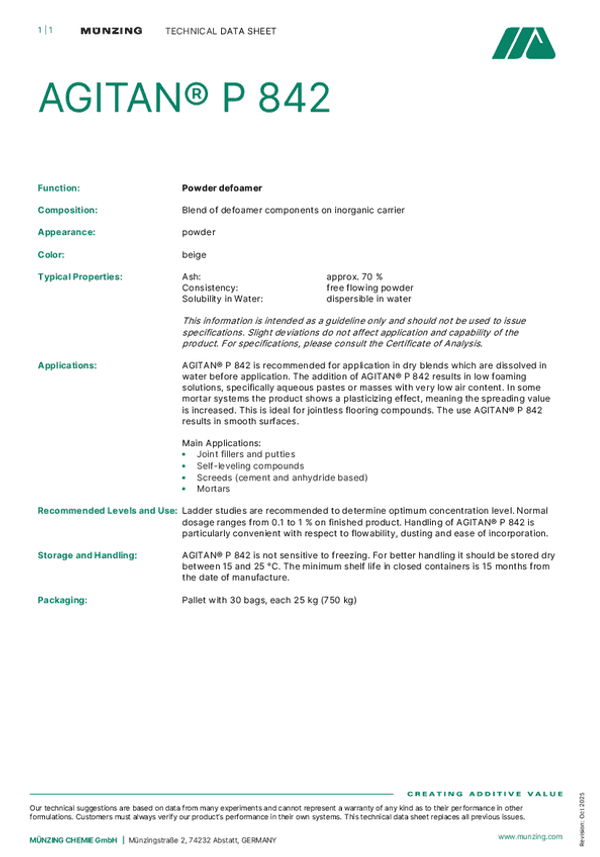 AGITAN® P 842 | Münzing Chemie