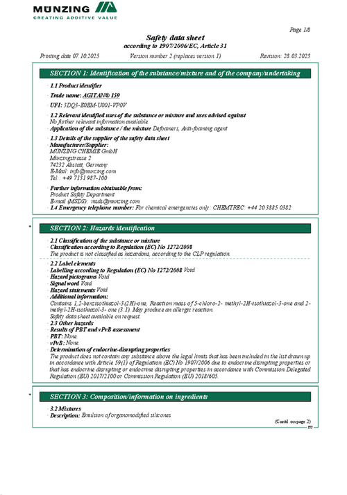 AGITAN® 159 | Münzing Chemie