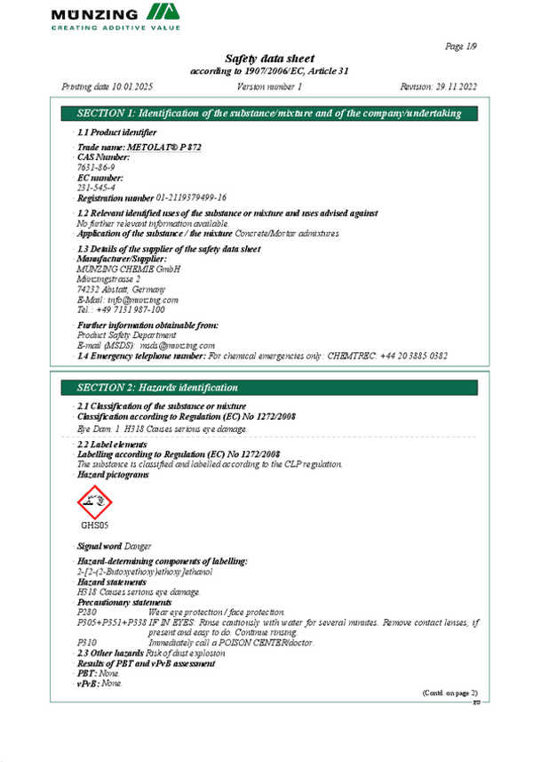 METOLAT® P 872 | Münzing Chemie