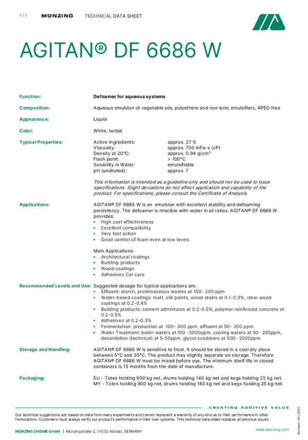 AGITAN® DF 6686 W | Münzing Chemie
