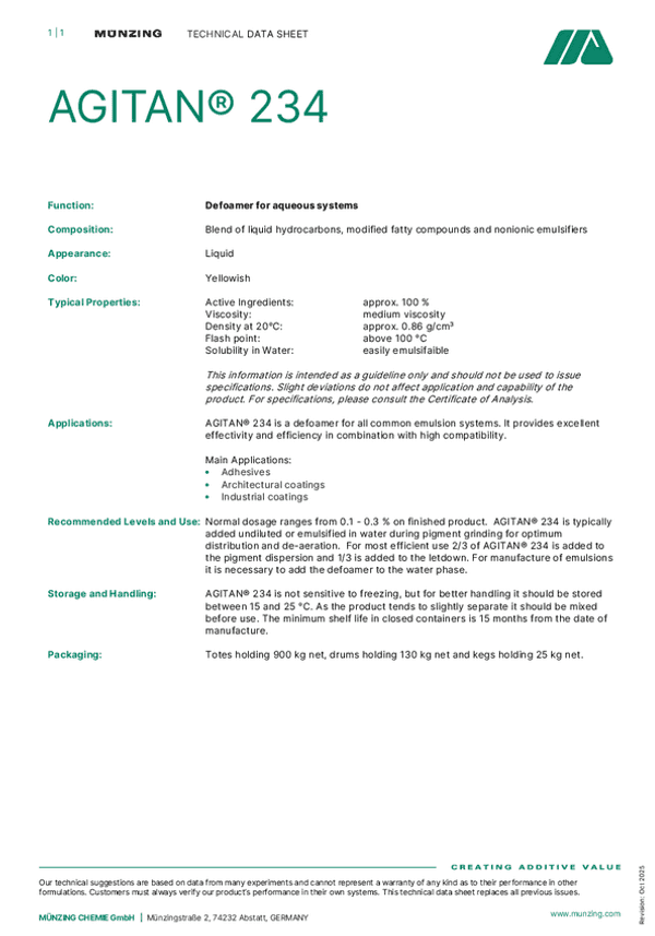 AGITAN® 234 | Münzing Chemie