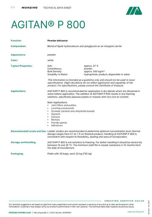 AGITAN® P 800 | Münzing Chemie