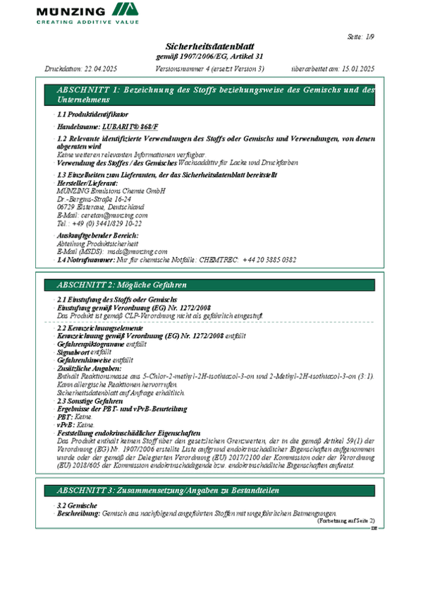 LUBARIT® 868/F | Münzing Chemie