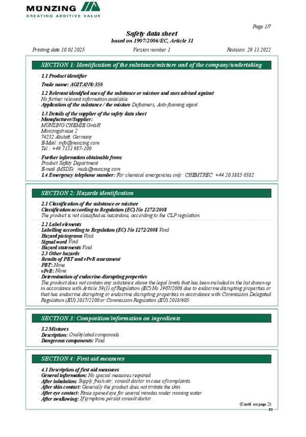 AGITAN® 350 | Münzing Chemie
