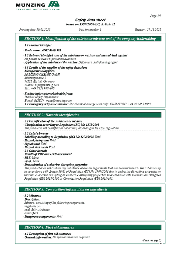AGITAN® 301 | Münzing Chemie
