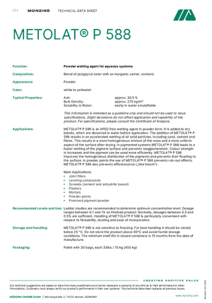 METOLAT® P 588 | Münzing Chemie