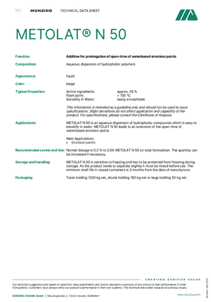 METOLAT® N 50 | Münzing Chemie