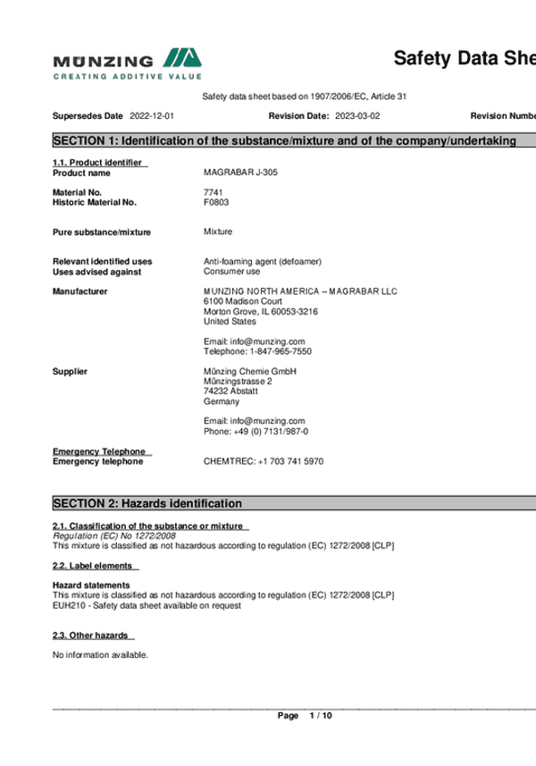 MAGRABAR® J-305 | Münzing Chemie