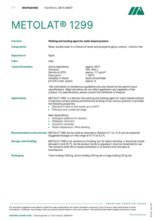 METOLAT® 1299 | Münzing Chemie